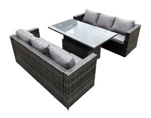 6 seater rattan sofa store