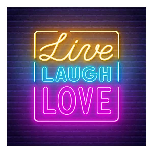 Glazen afbeelding Neon Live kopen | home24