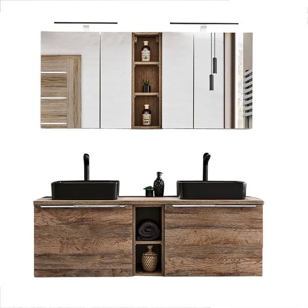 Bad-Set im Vintage Look 2 Keramik-Becken kaufen | home24