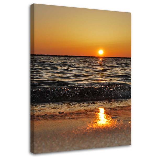 Leinwandbild Sonnenuntergang Strand Meer kaufen | home24