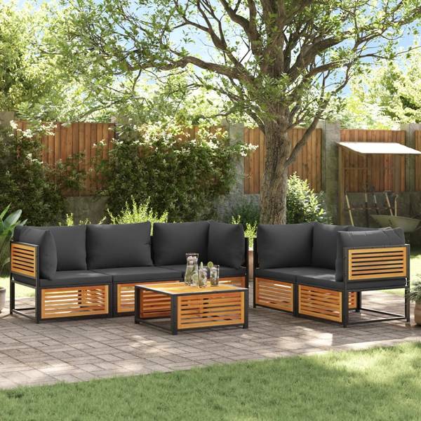 Garten Lounge Set Anthrazit