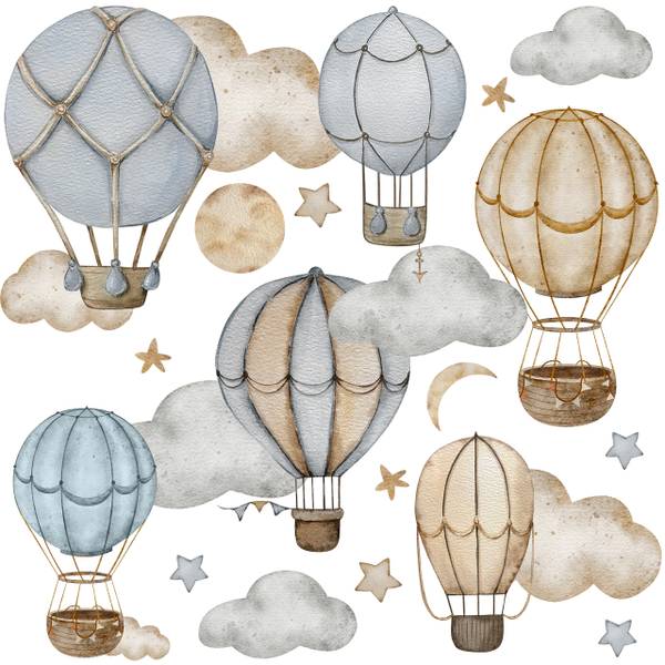 Sticker Luftballons in Wolken 79‑er Set kaufen | home24