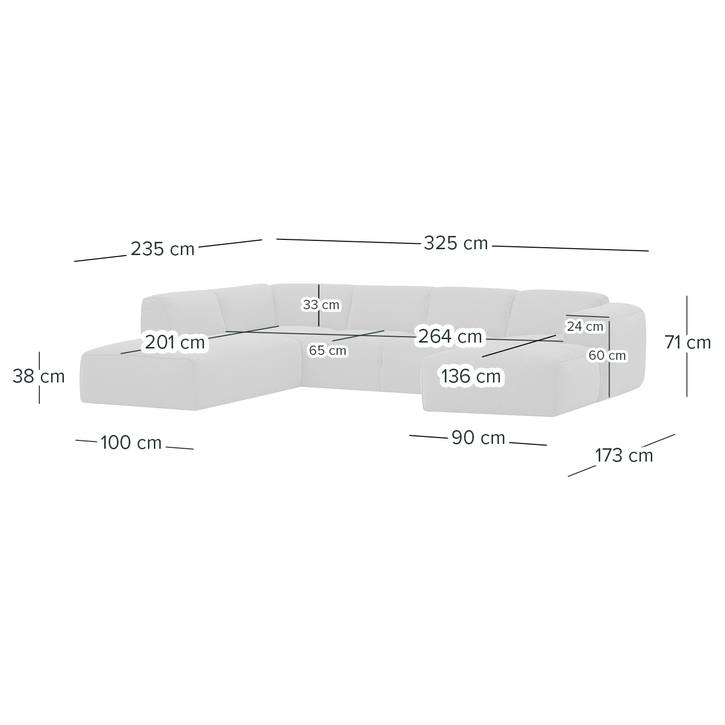 Average Corner Sofa Size | Baci Living Room