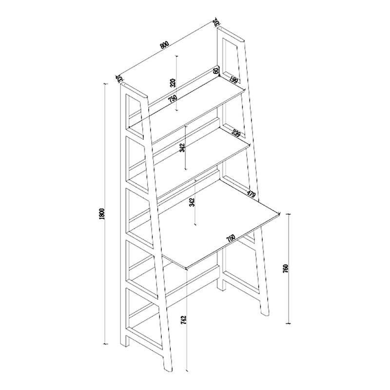 Bureau-kast combinatie LINDHOLM kopen | home24