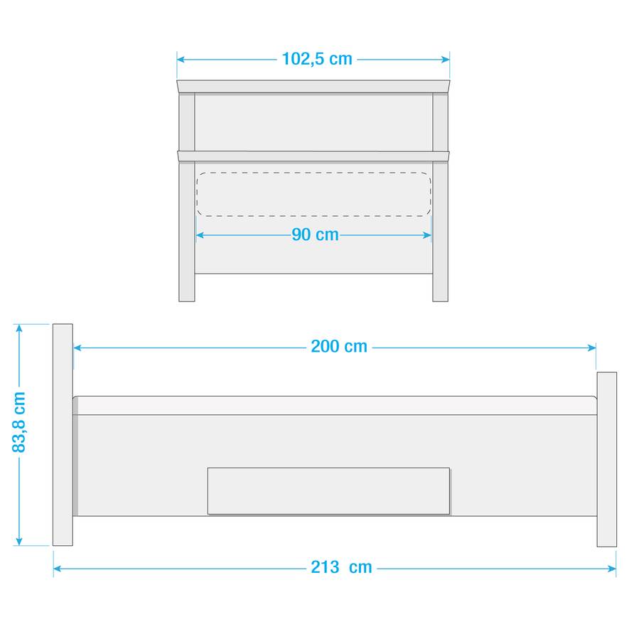 Lit en bois massif Bergen | Je commande ! | home24