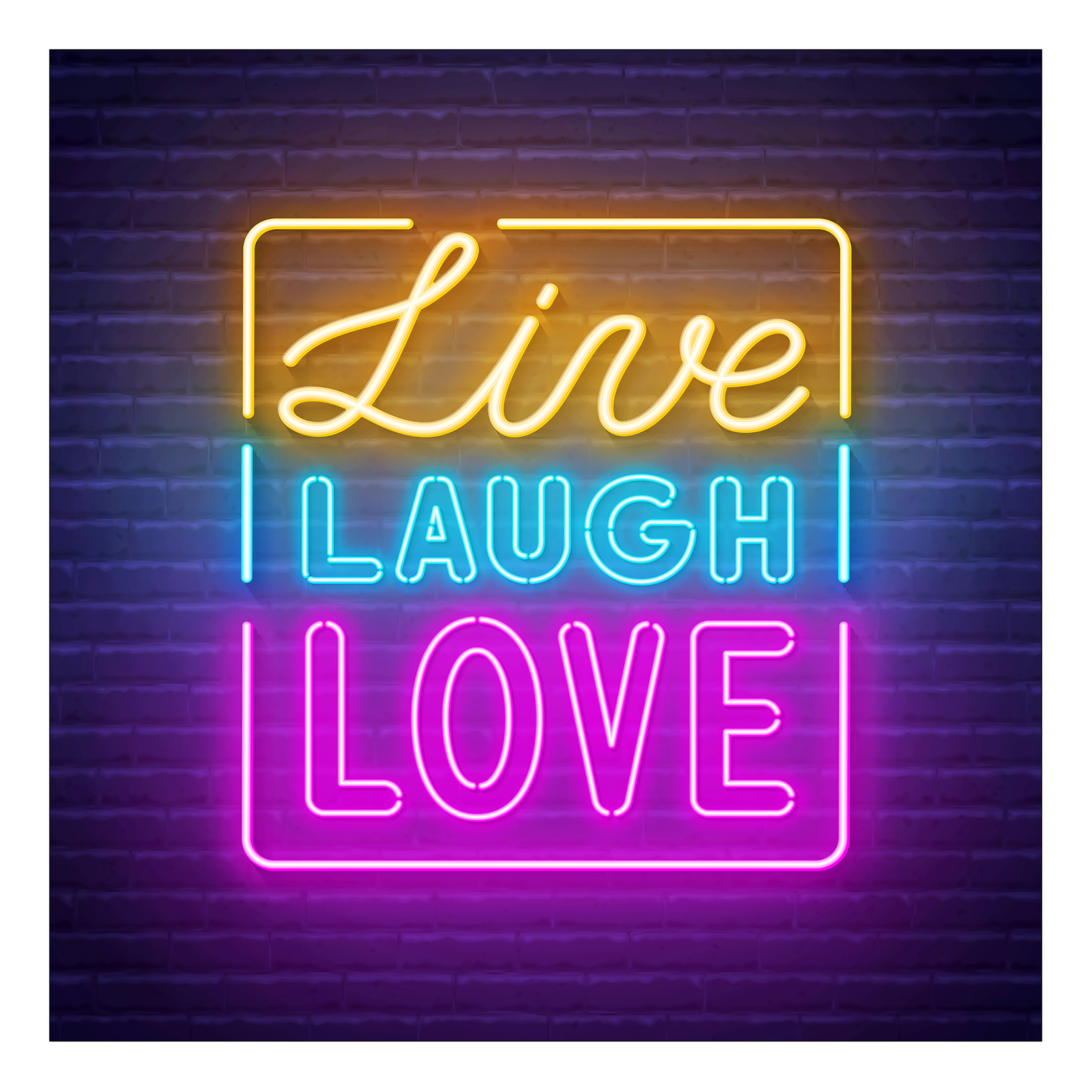 Glazen afbeelding Neon Live kopen | home24
