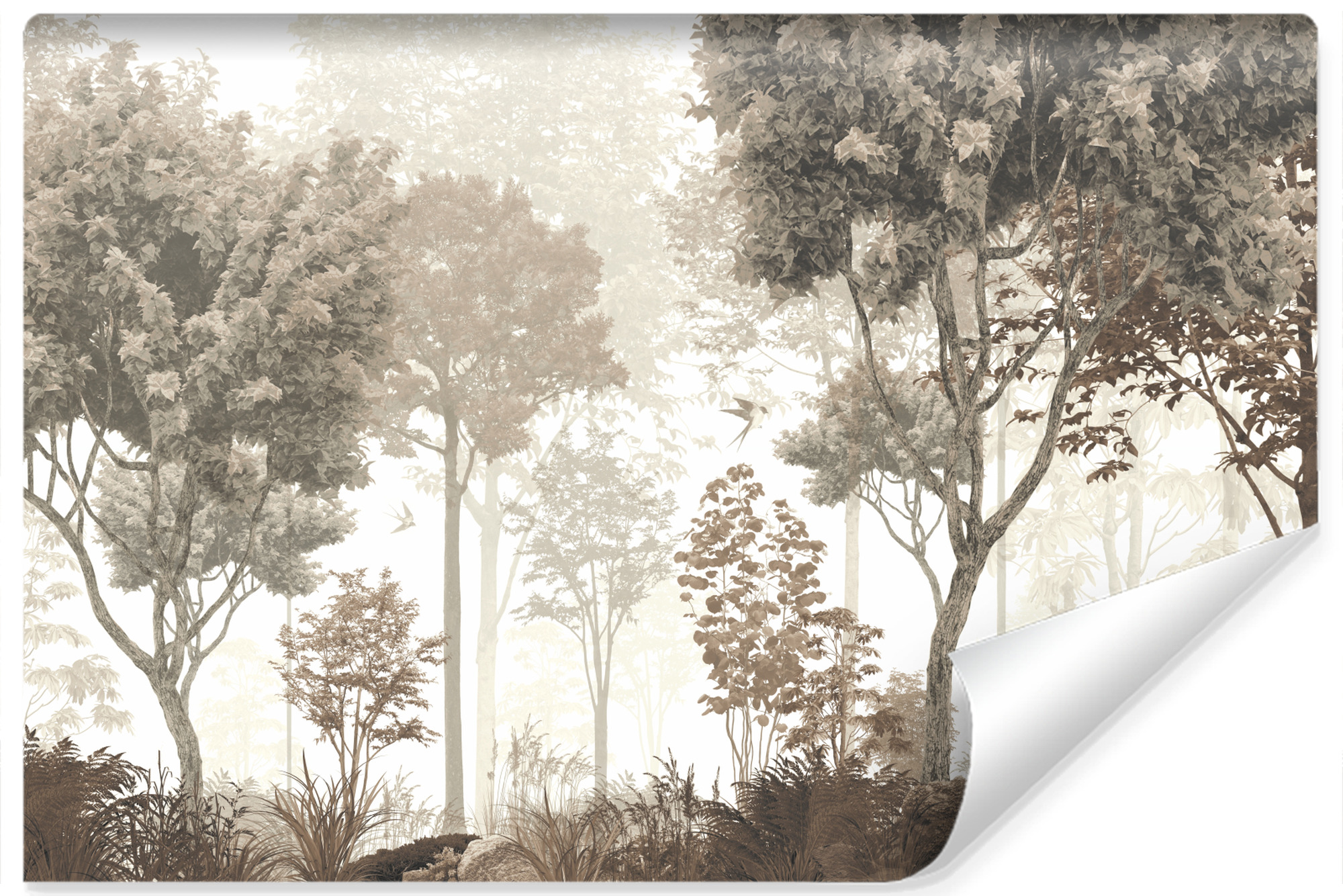 Fototapete WALD Bäume Natur Retro Stil kaufen | home24