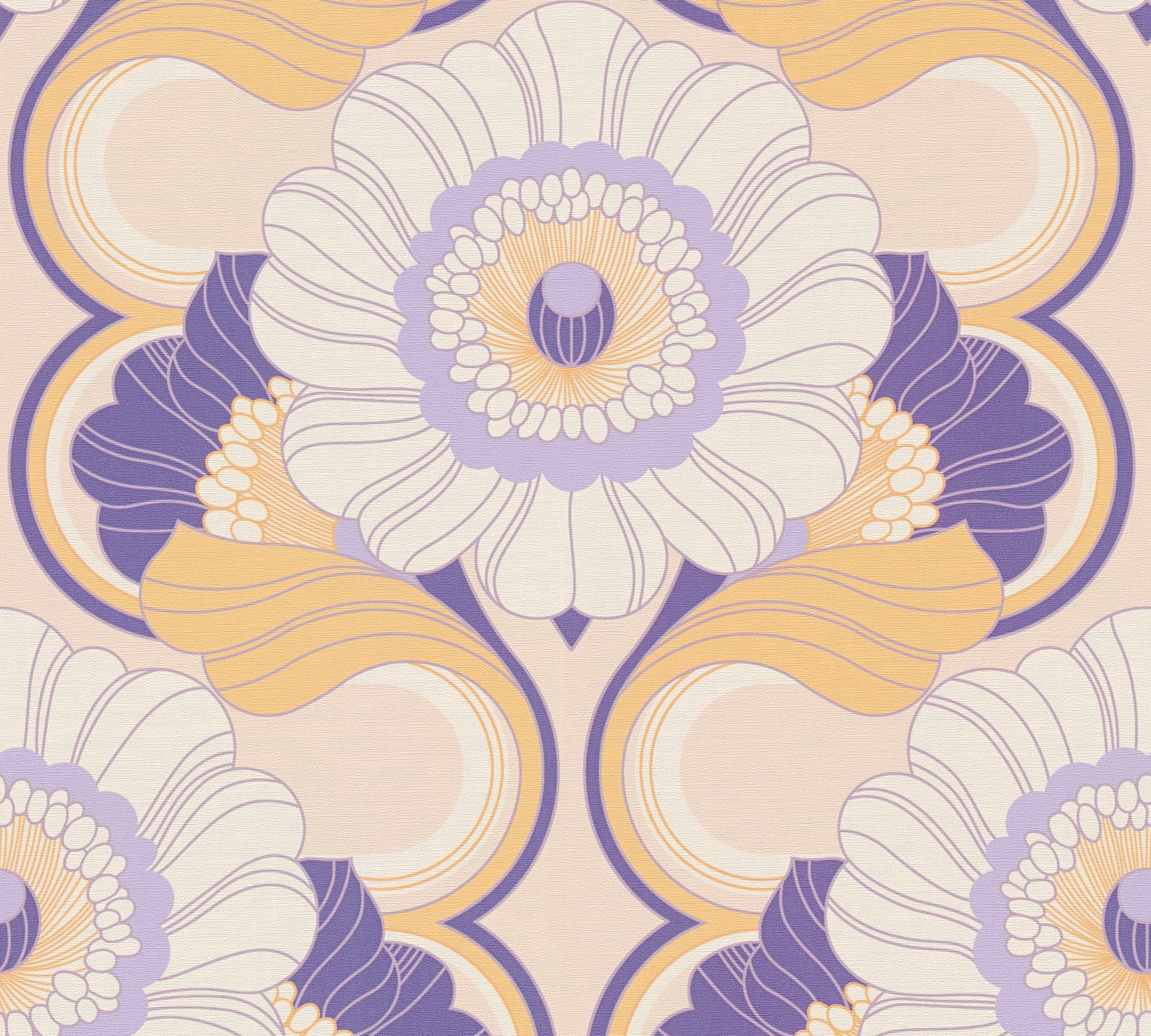 Tapete 70er Blumen