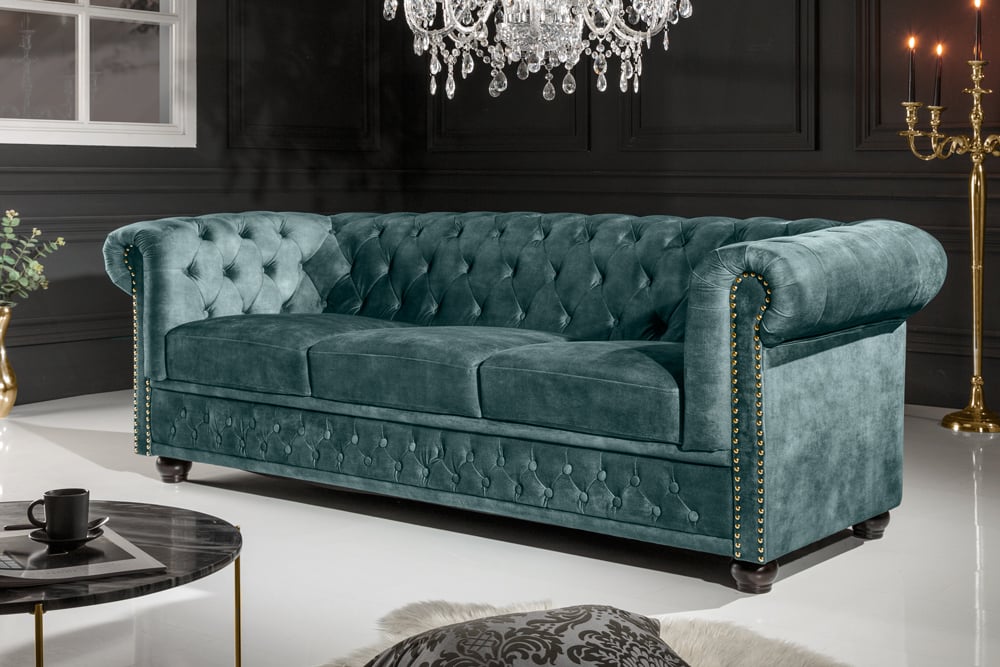 Chesterfield sofa turquoise store