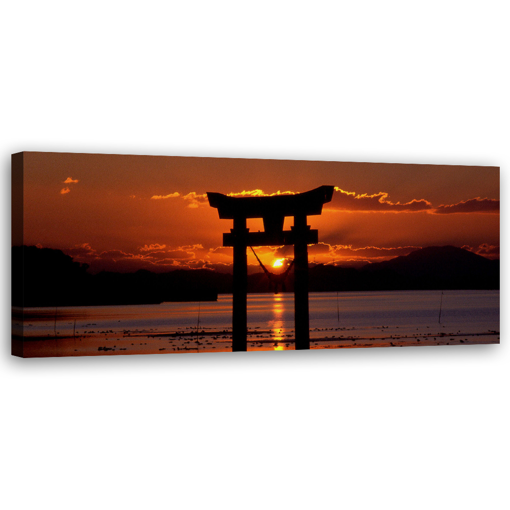 Leinwandbild Torii Tor Sonnenuntergang kaufen | home24