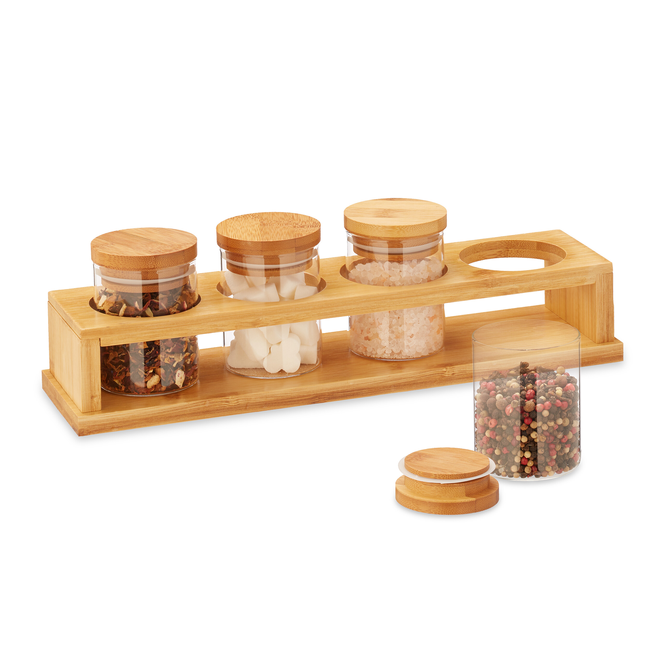 Set de pots à épices et support bambou | Je commande ! | home24