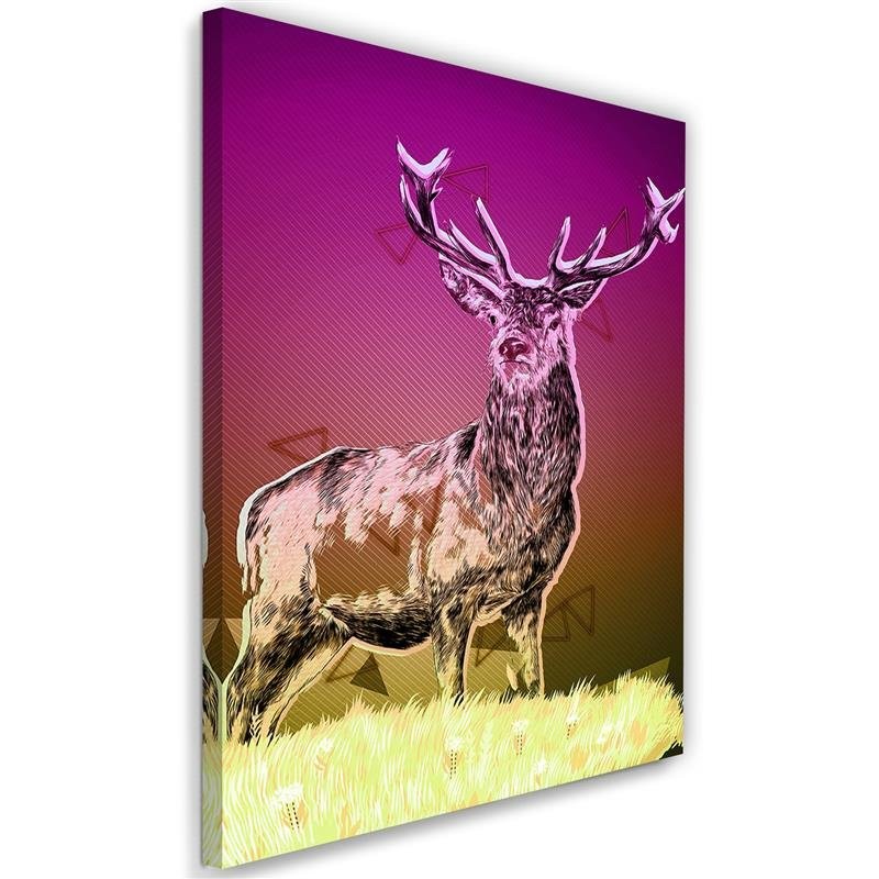 Leinwandbilder Hirsch Tier Natur Lila kaufen | home24