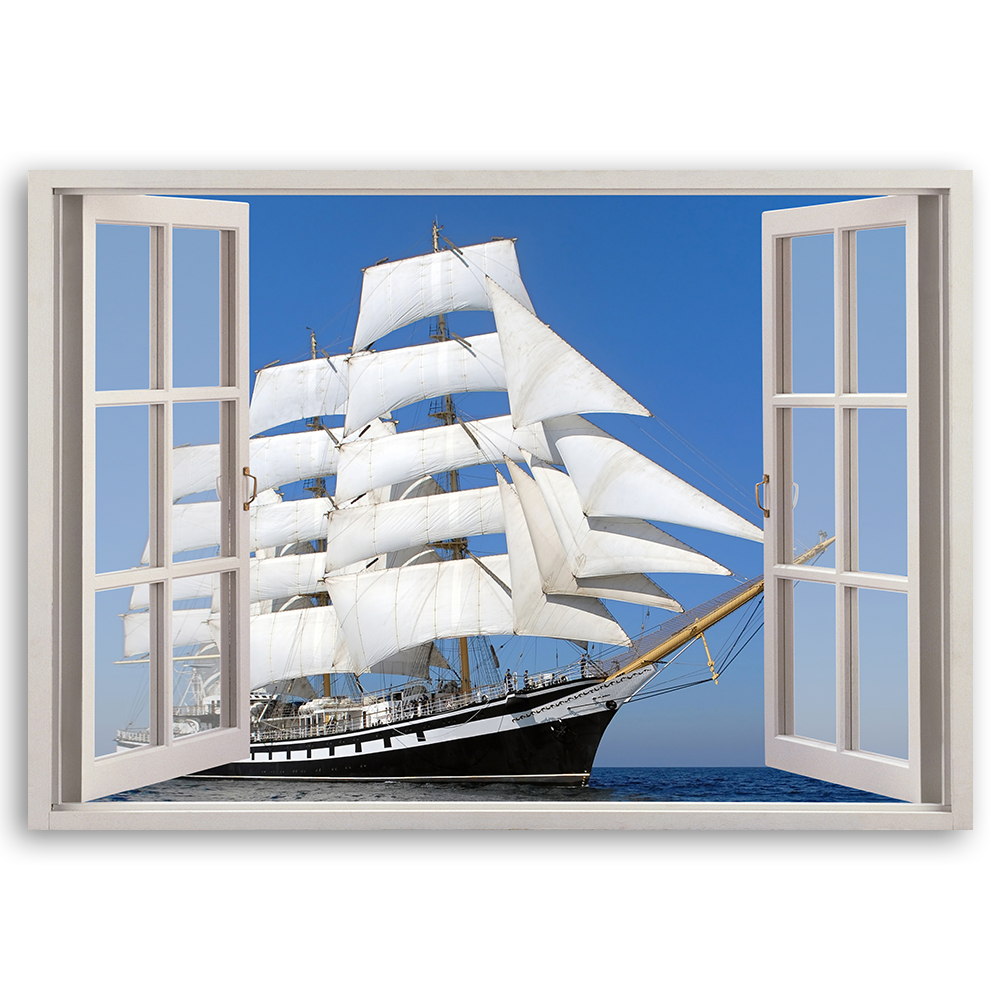 Wandbild Fensterblick Schiff Meer kaufen | home24