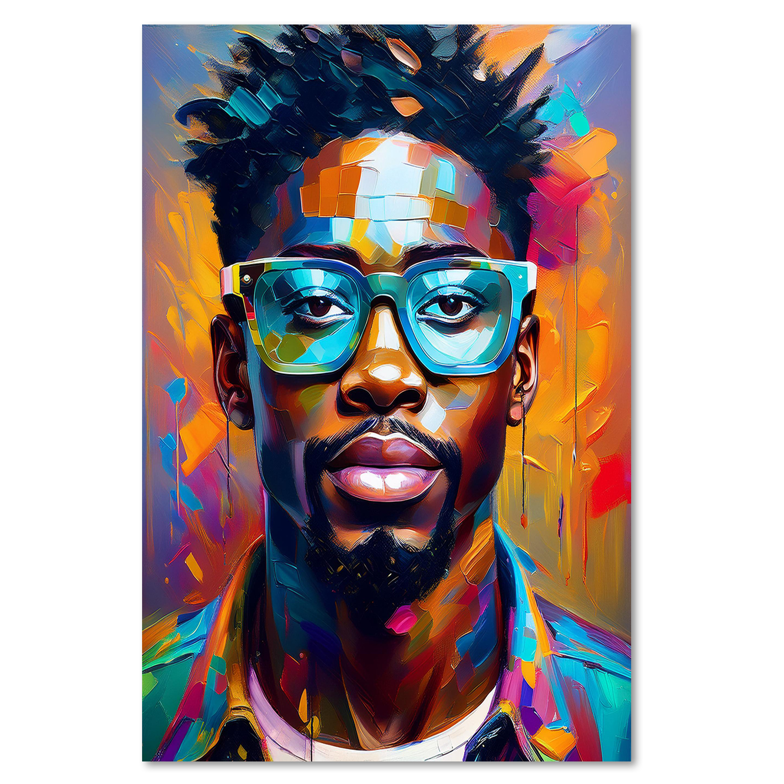 Wandbild moderner mann brille pop art kaufen | home24