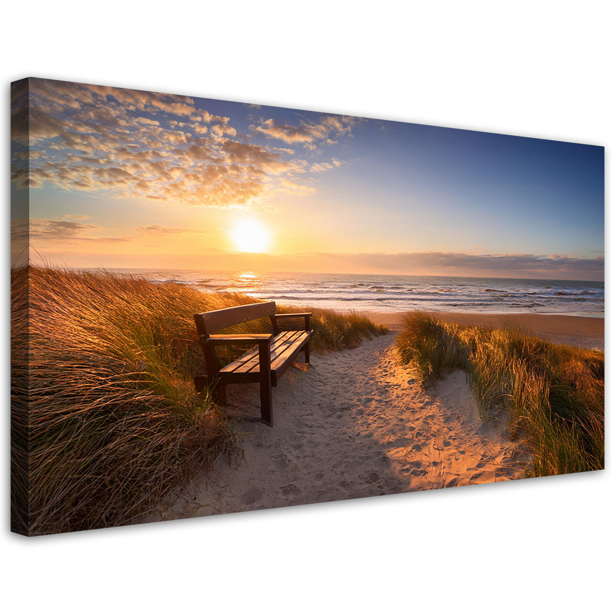 Bild strand meer dünen sonnenuntergang kaufen | home24