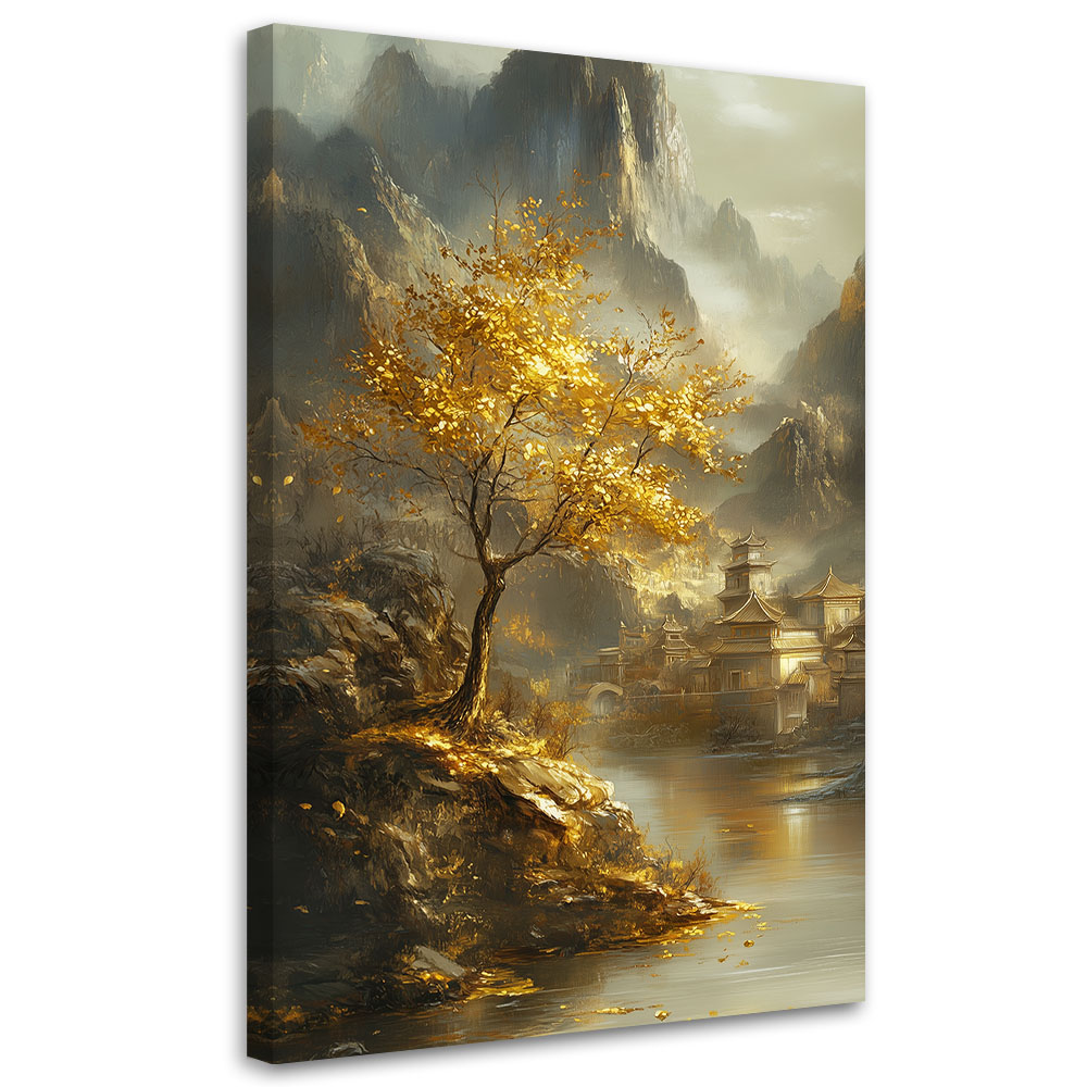 Wandbild landschaft berge baum kaufen | home24