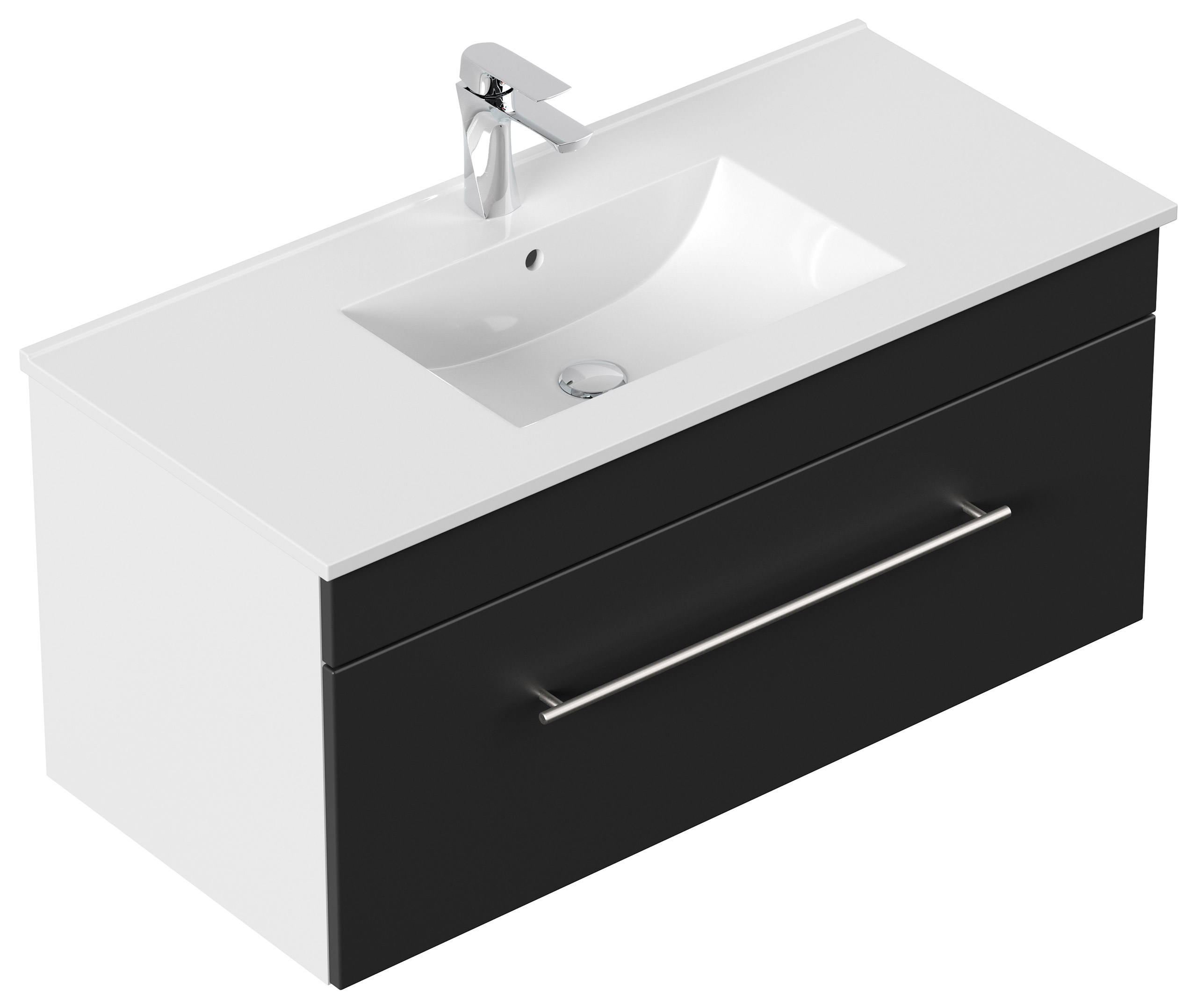 Badmöbel SANTINI 100 schwarz seidenglanz kaufen | home24