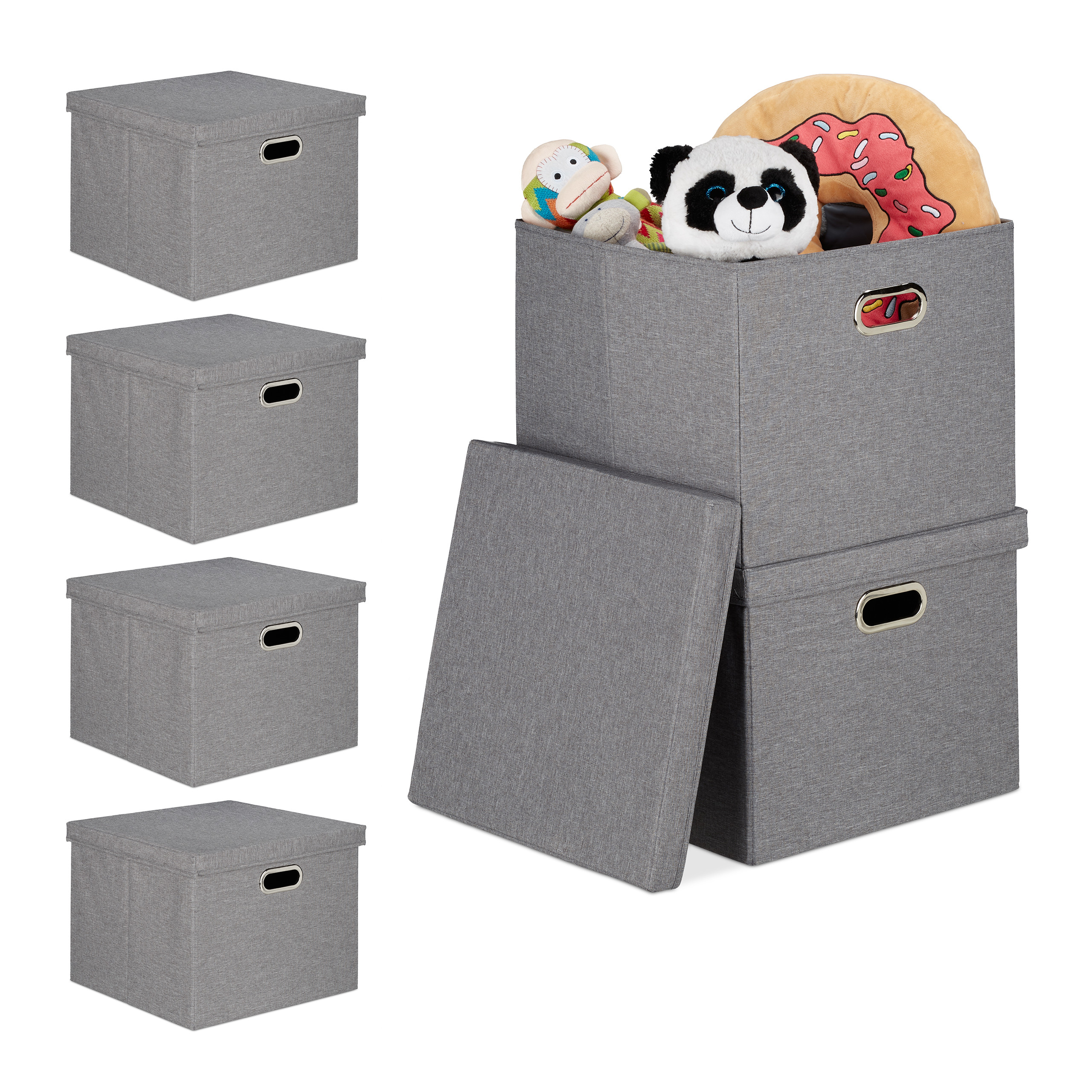 Lot de 6 boîtes de rangement carrées | Je commande ! | home24