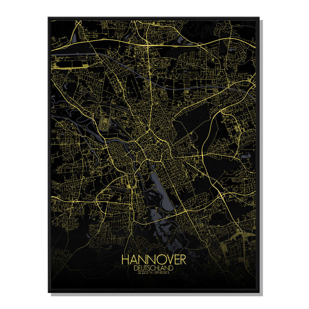 Poster Hannover Nachtkarte kaufen | home24