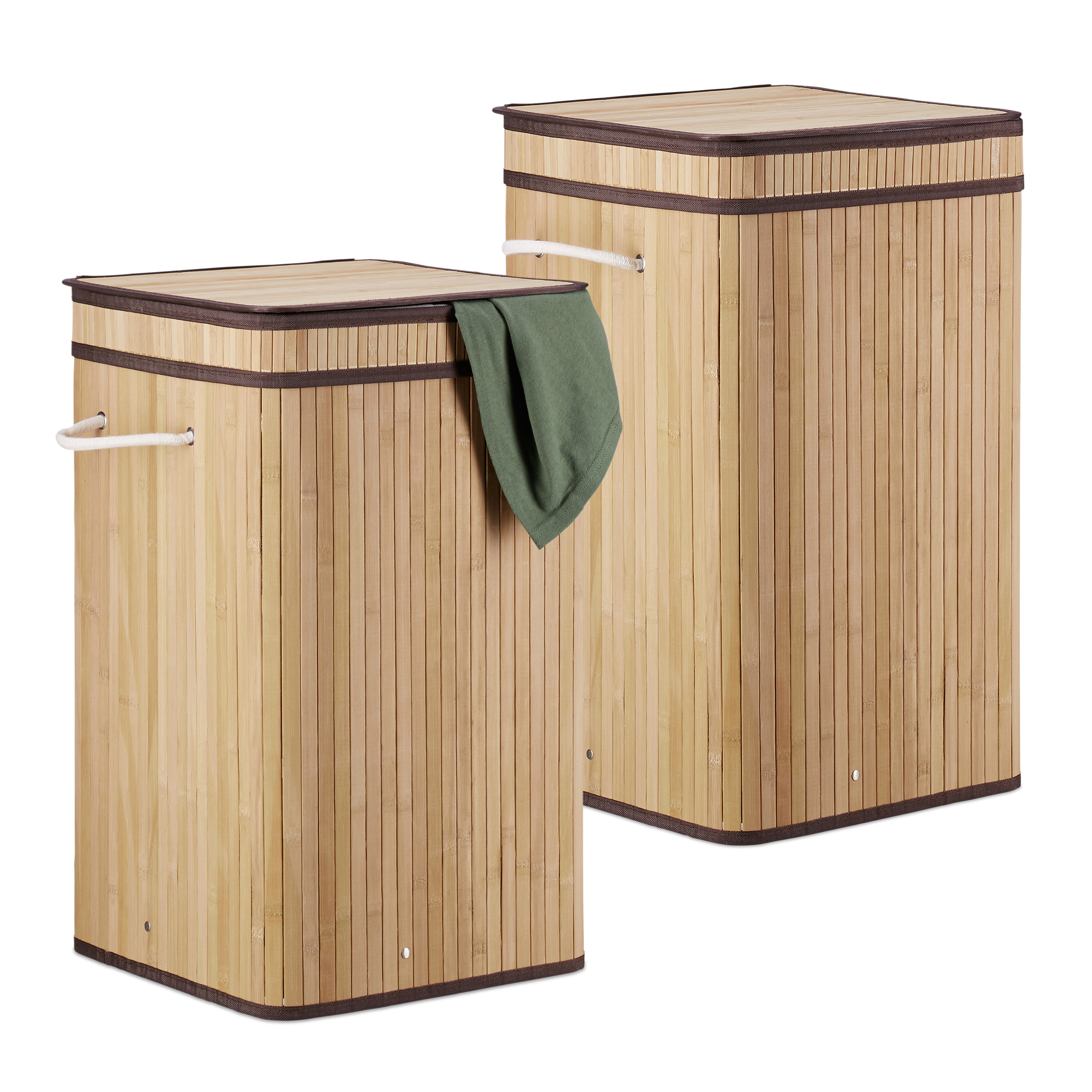 2x opvouwbare wasmand natuur kopen | home24