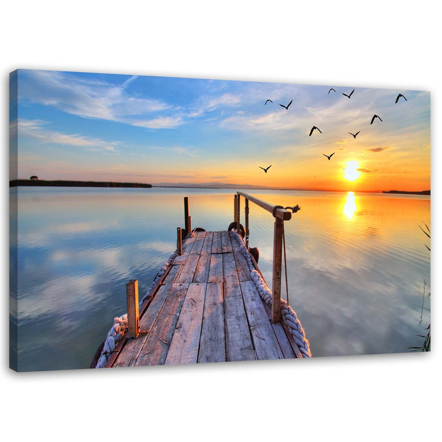 Leinwandbild See Steg Landschaft kaufen | home24