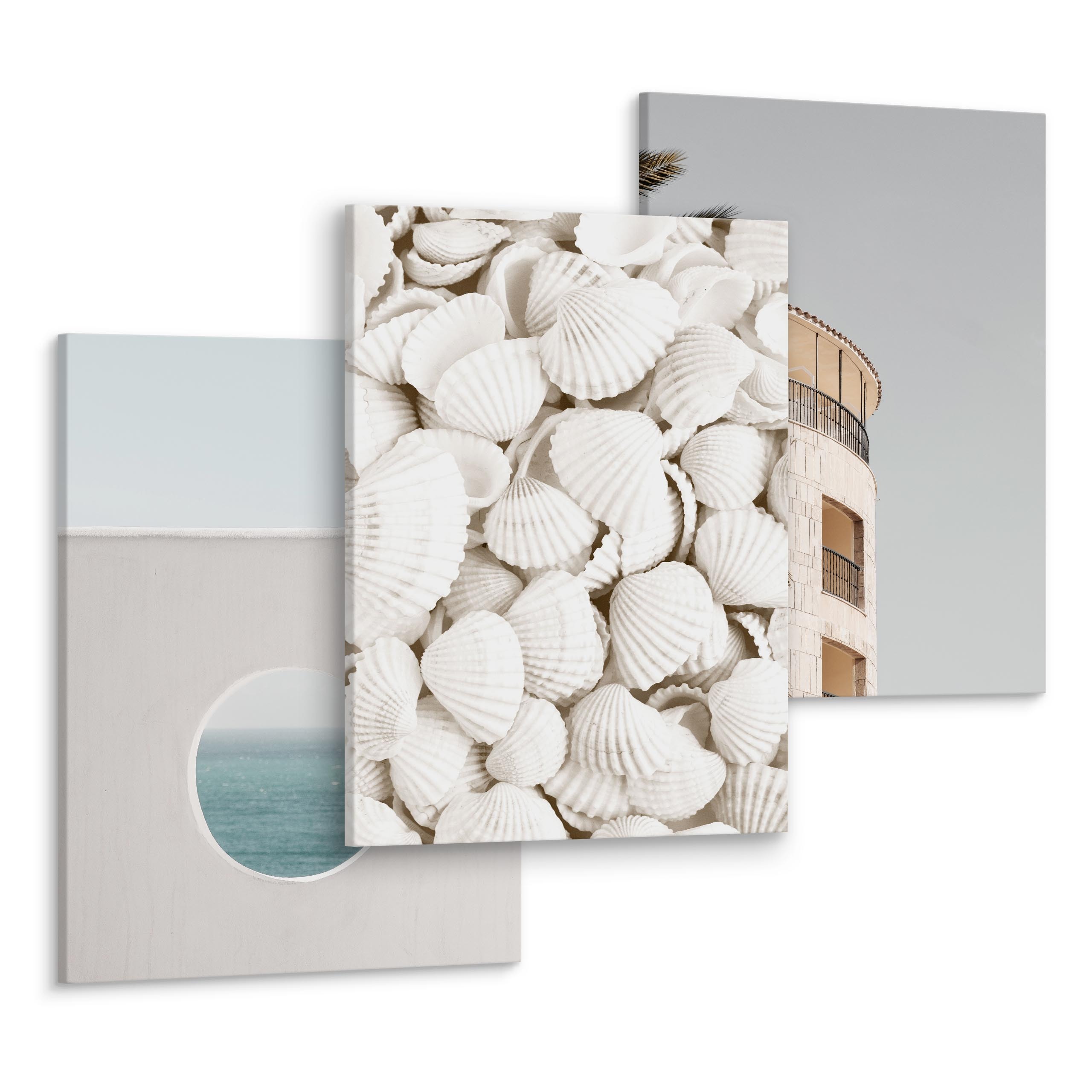 Leinwandbilder Set Muscheln Meer Gebäude kaufen | home24