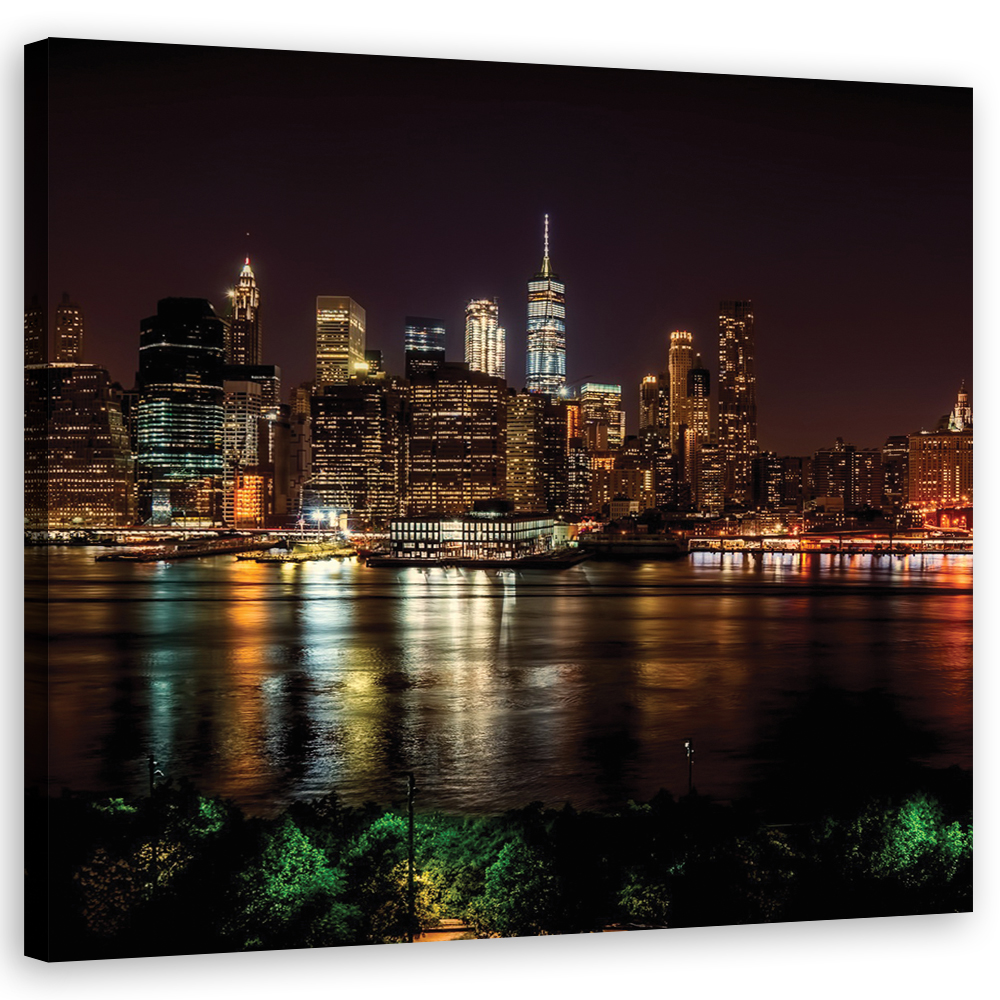 Bild auf leinwand New York Stadt Nacht kaufen | home24