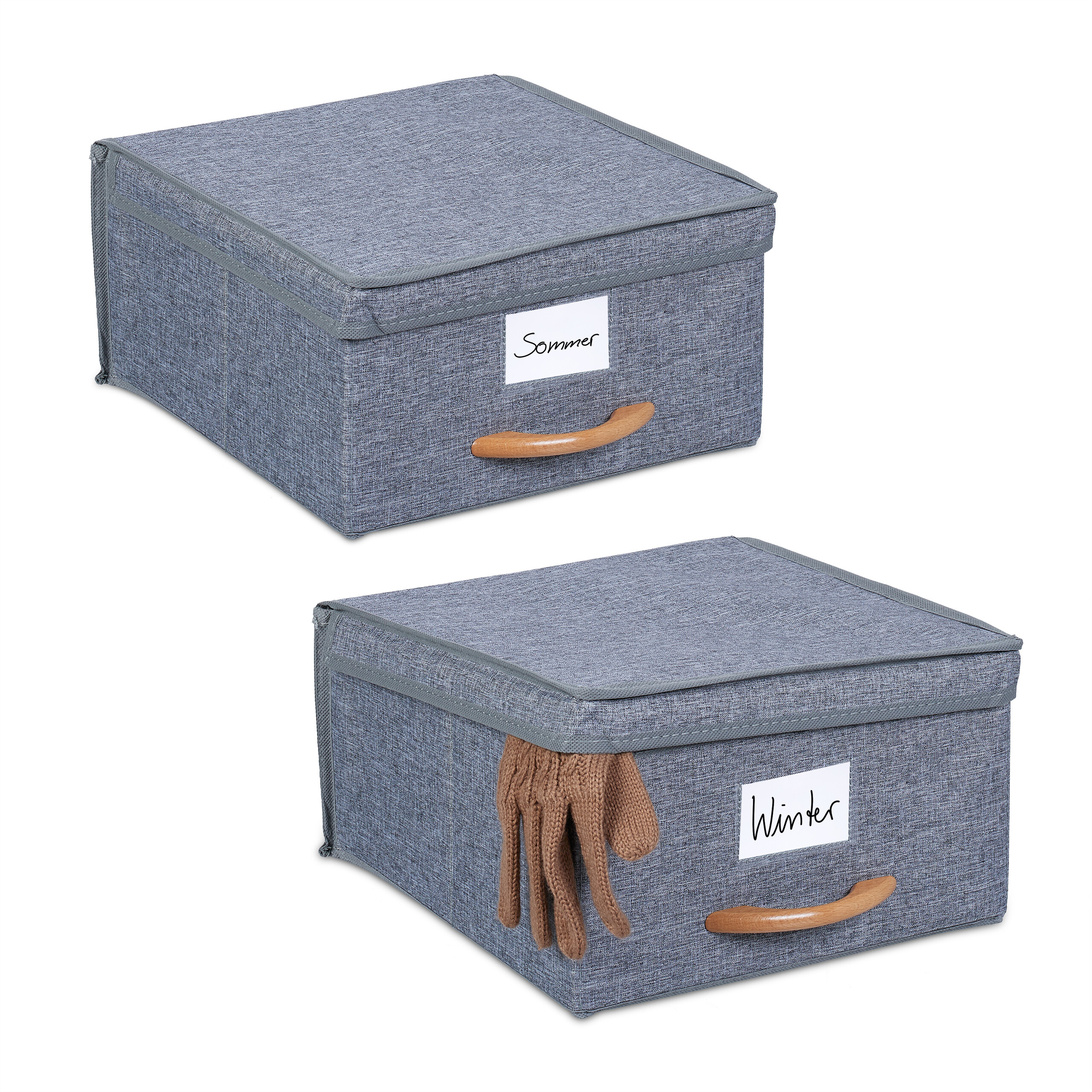 Lot de 2 boîtes avec couvercle | Je commande ! | home24