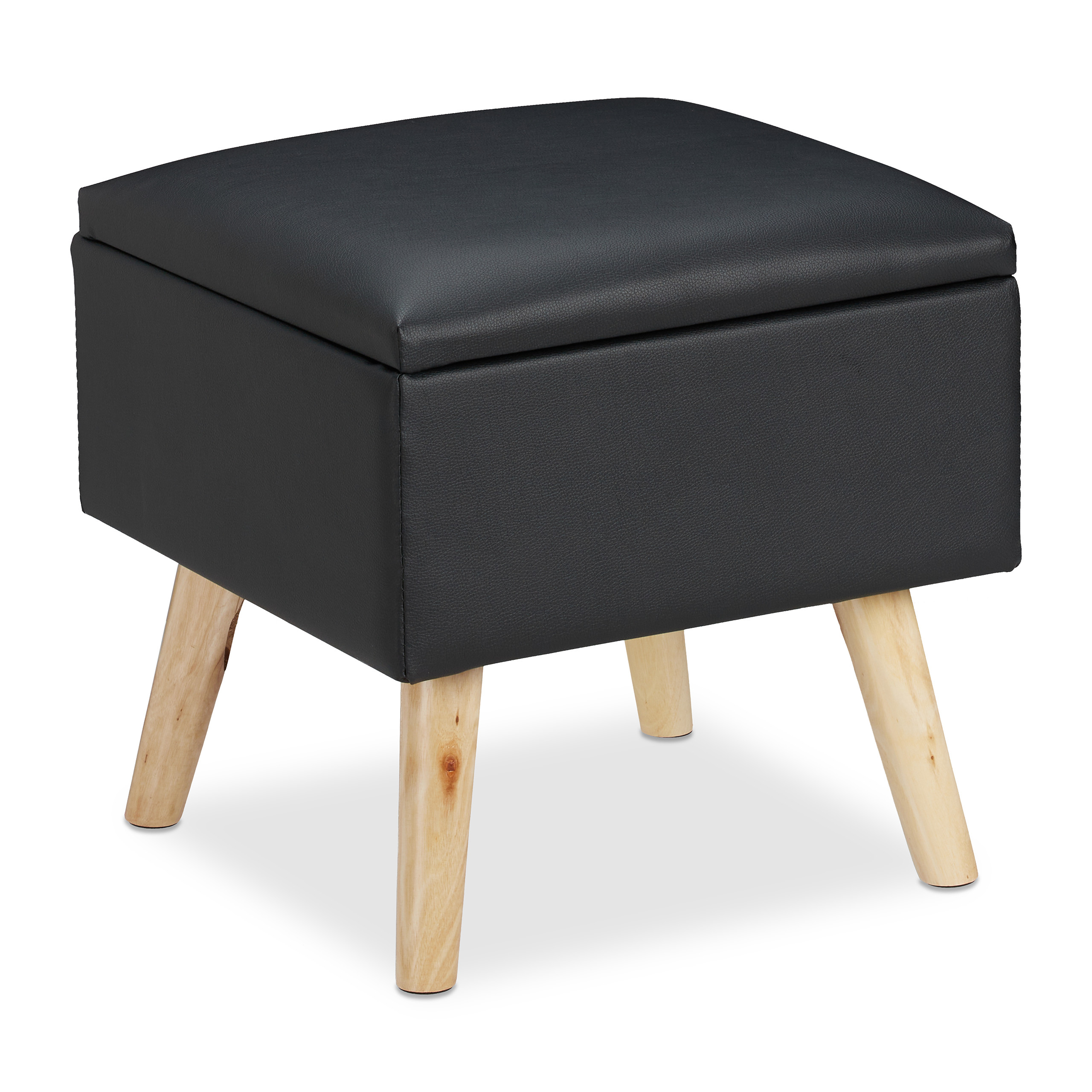 Tabouret avec rangement cuir artificiel | Je commande ! | home24