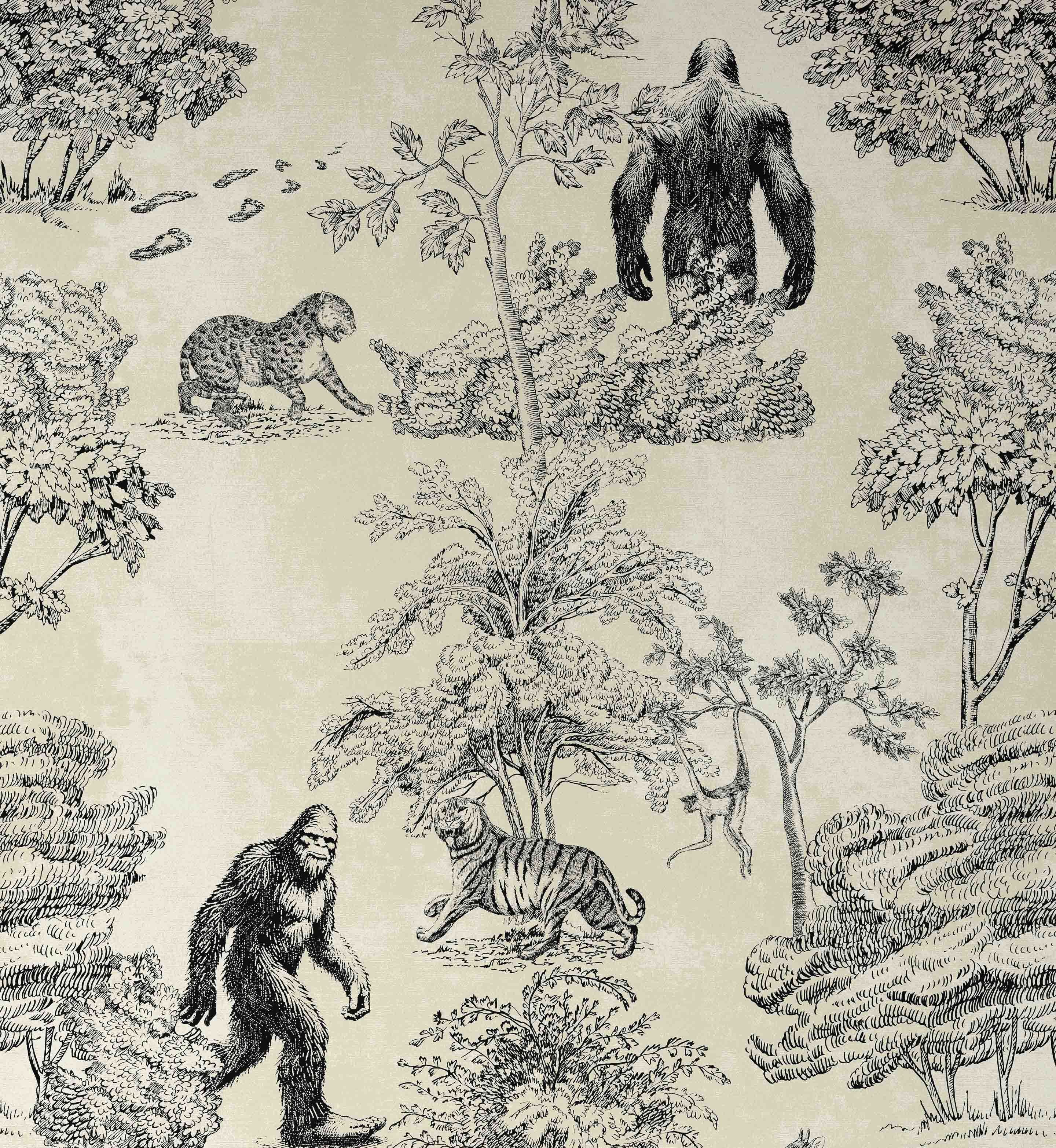 Papier Peint Bigfoot Toile de Jouy | Je commande ! | home24