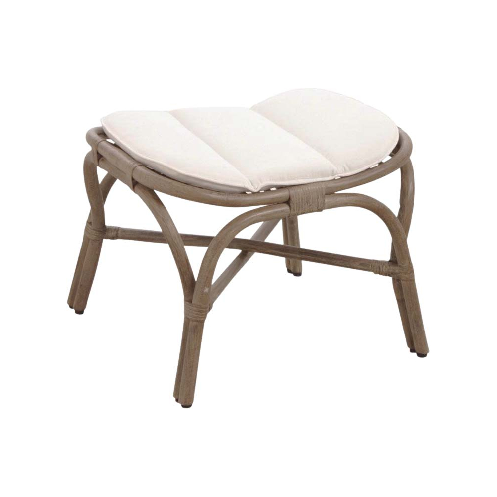 Retro-Puff aus grauem Rattan kaufen | home24