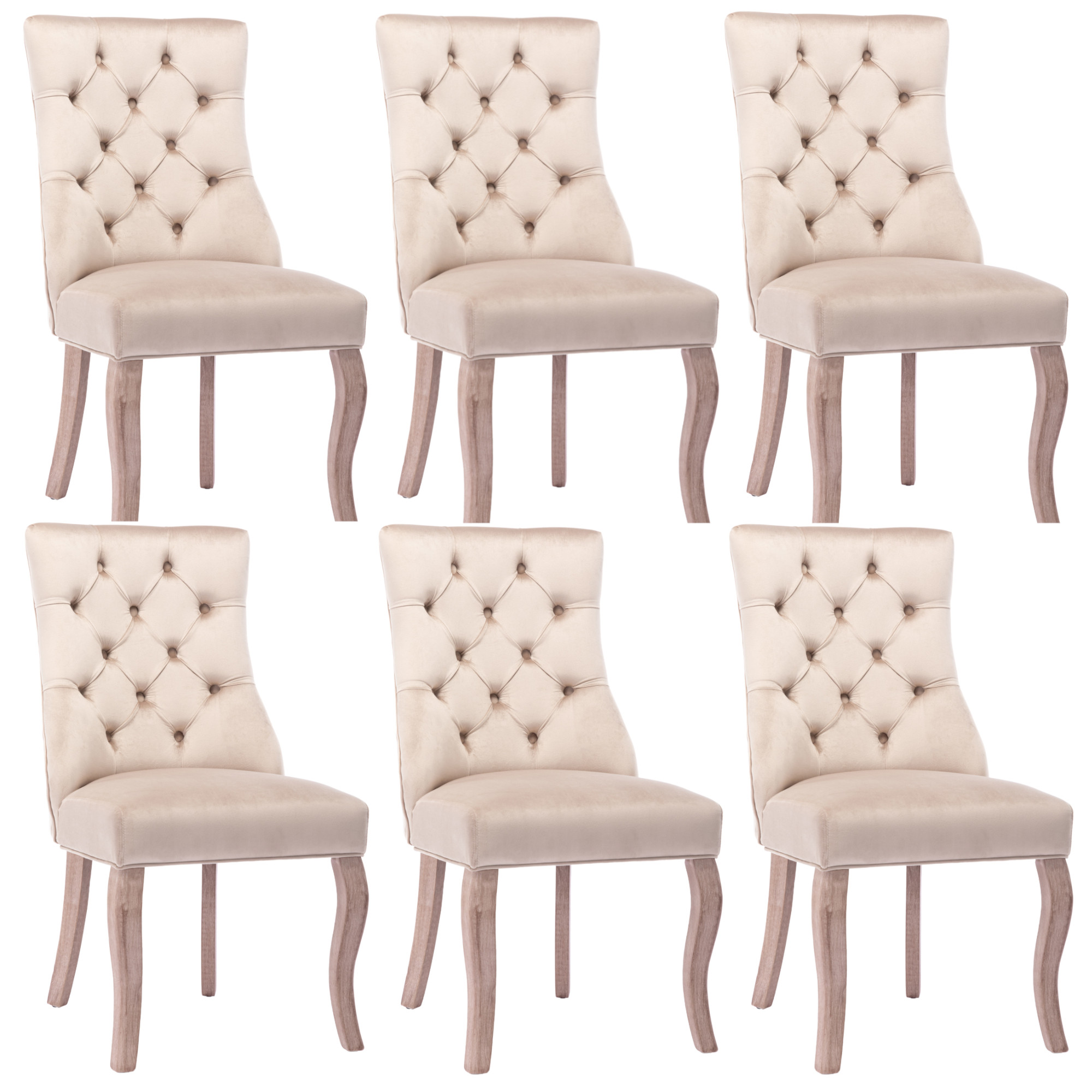 Wunderschöne Esszimmerstühle 6er Set Beige Bilder