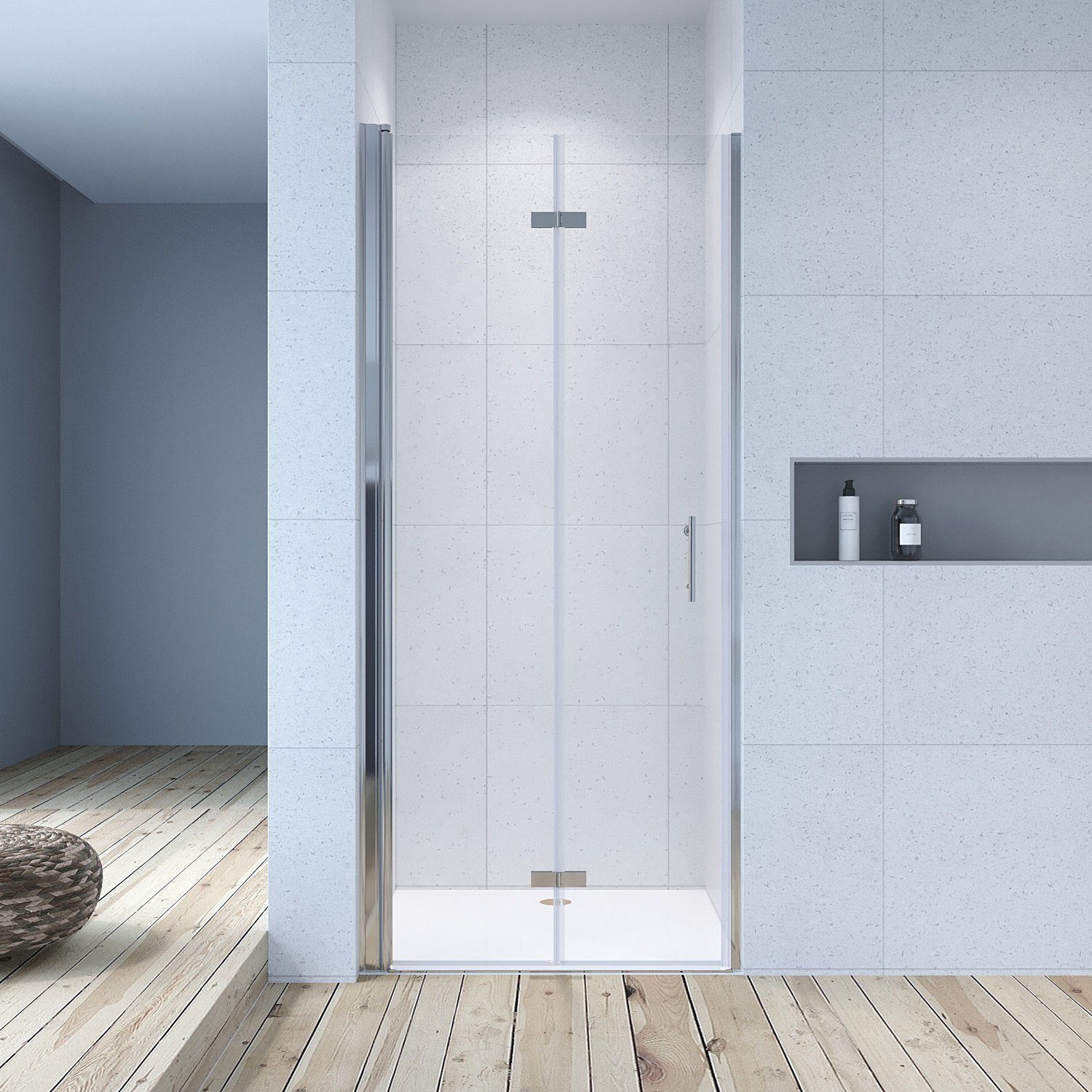 Nischentür Falttür Glas Duschwand kaufen | home24