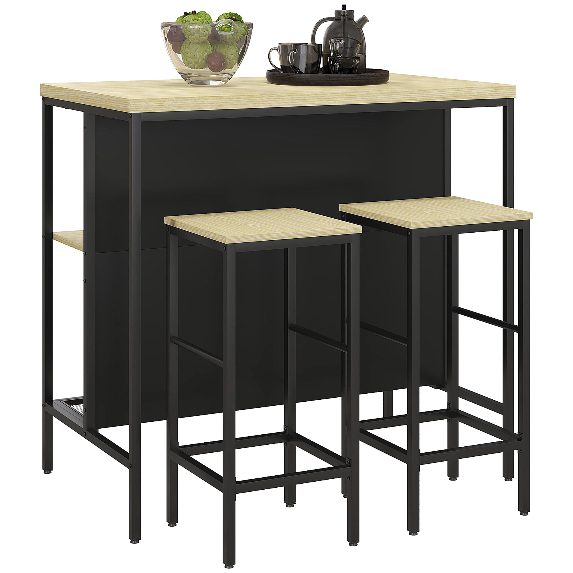 Bartisch mit Barhocker Set 83A-141V00BK kaufen | home24