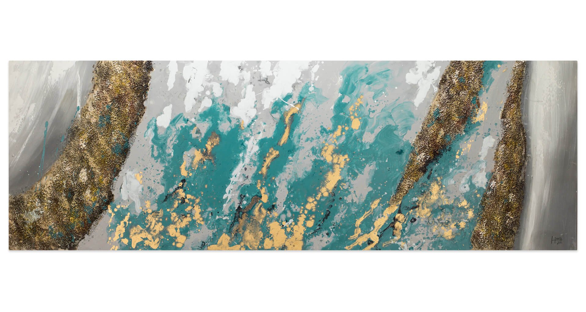 Tableau peint à la main Jet Aquatique | Je commande ! | home24