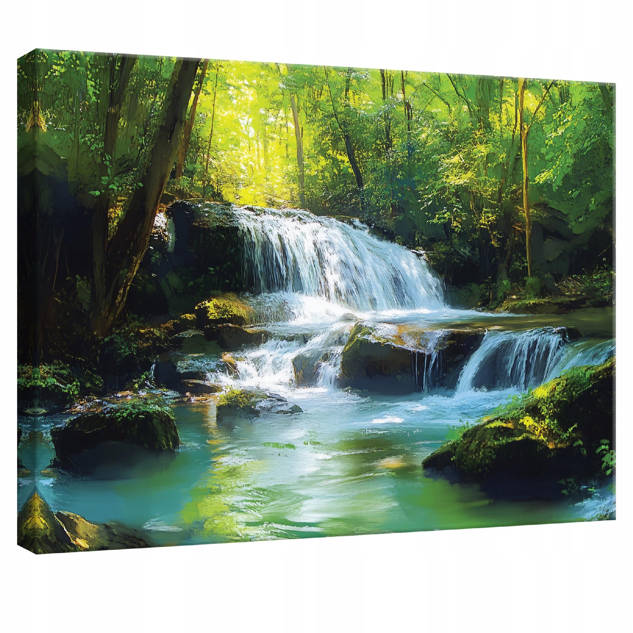 Bilder Wasserfall Wald Leinwandbild kaufen | home24
