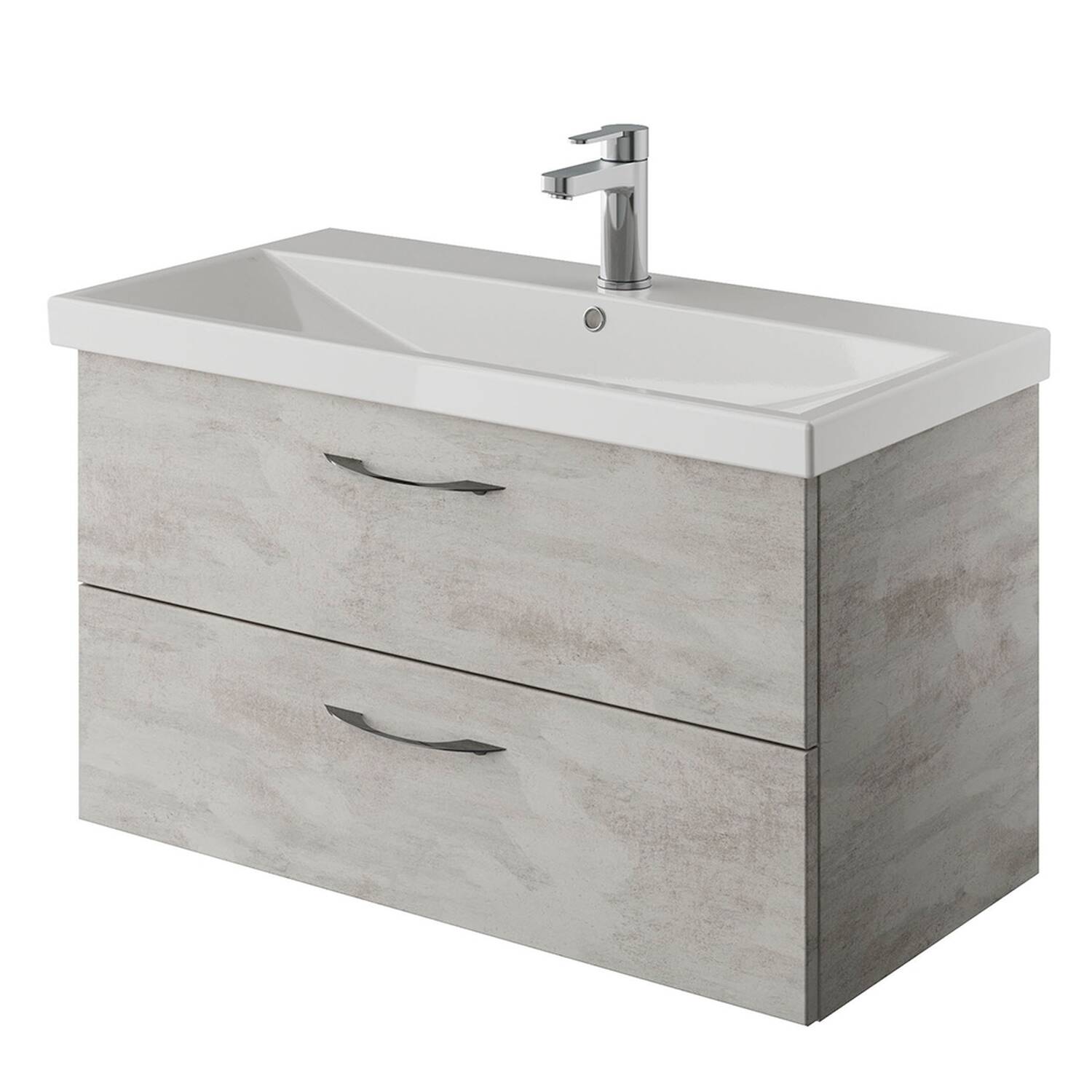 Bad Waschtisch hellgrau mit Becken 90cm kaufen | home24