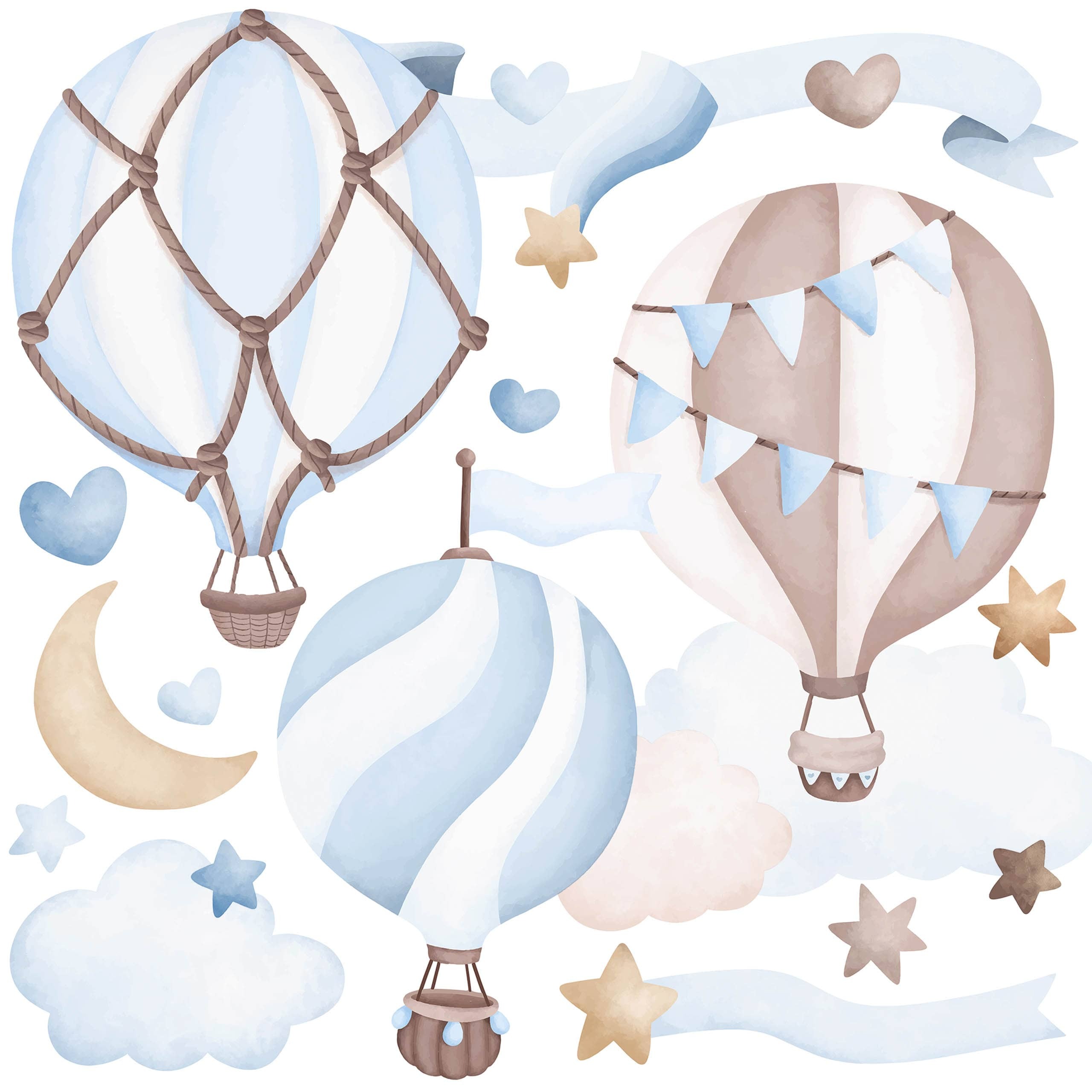 Sticker Luftballons in Wolken 18‑er Set kaufen | home24