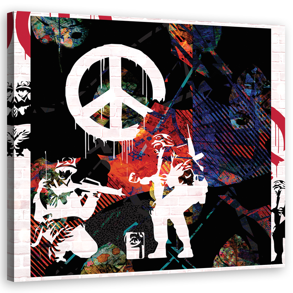 Wandbild banksy peace soldiers kaufen | home24
