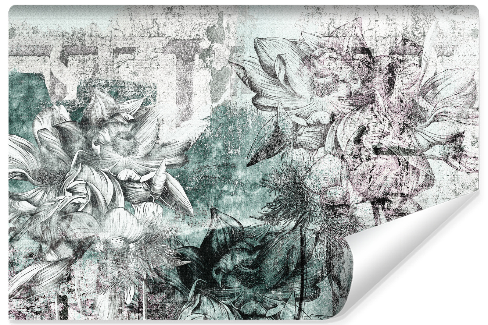 Fototapete tropische BLUMEN Beton Retro kaufen | home24