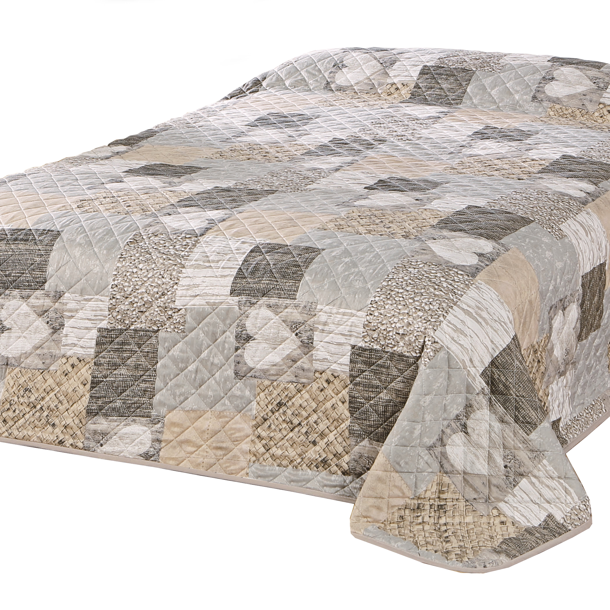 Bettüberwurf Tagesdecke Patchwork HERZEN kaufen | home24