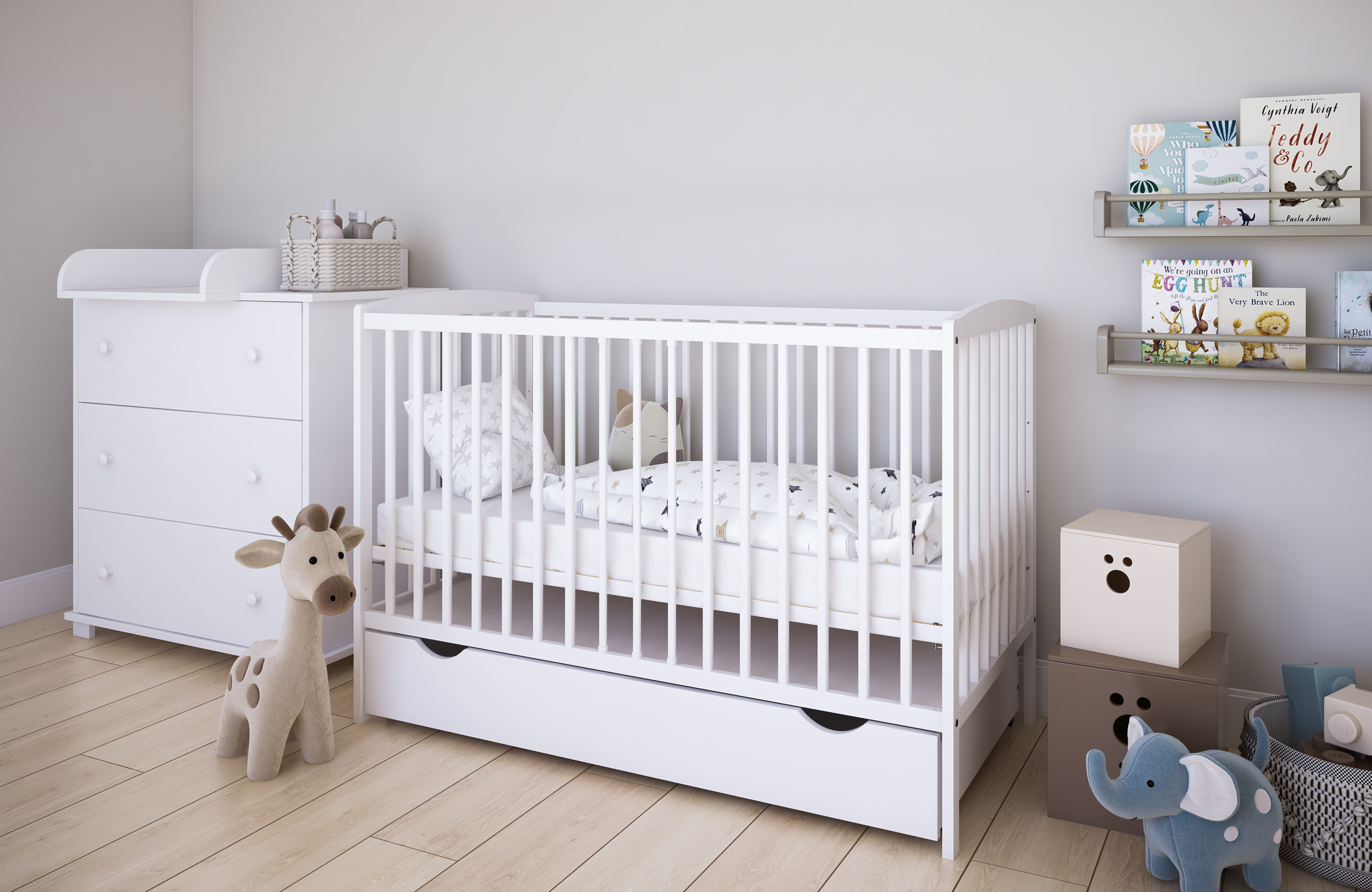 Babybett Und Wickelkommode