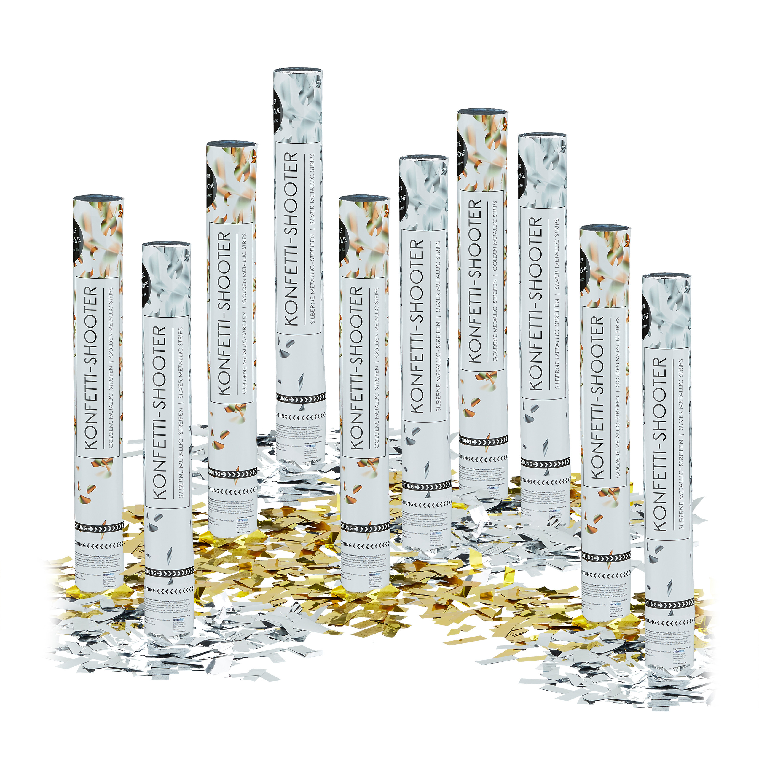 10x Party Popper Gold/Silber kaufen | home24