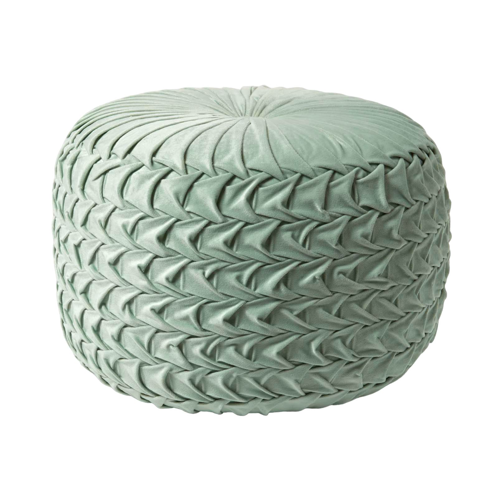 Plissierter Samt-Pouf Grace kaufen | home24