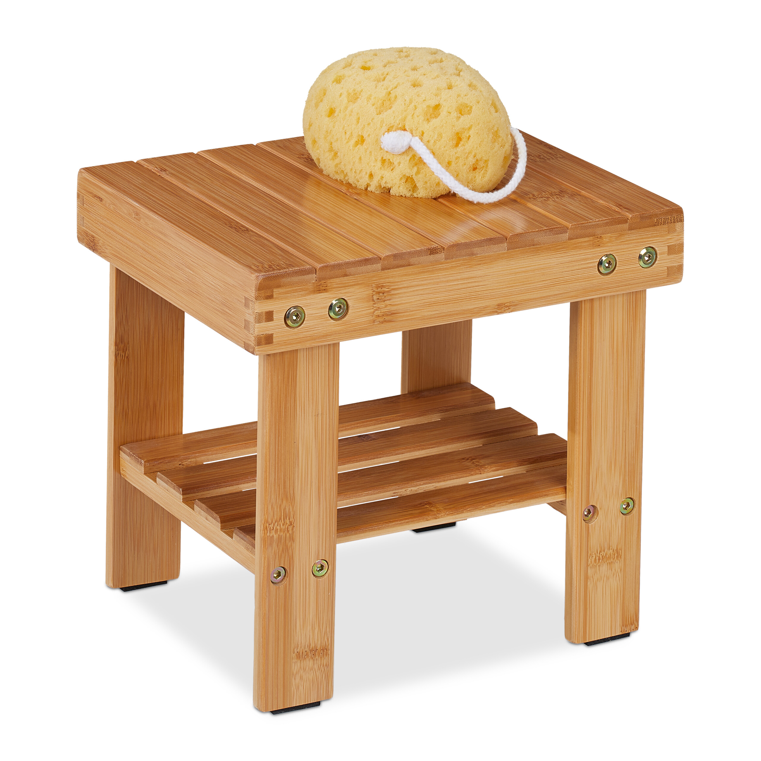 Bambus Badhocker mit Zusatzablage kaufen | home24