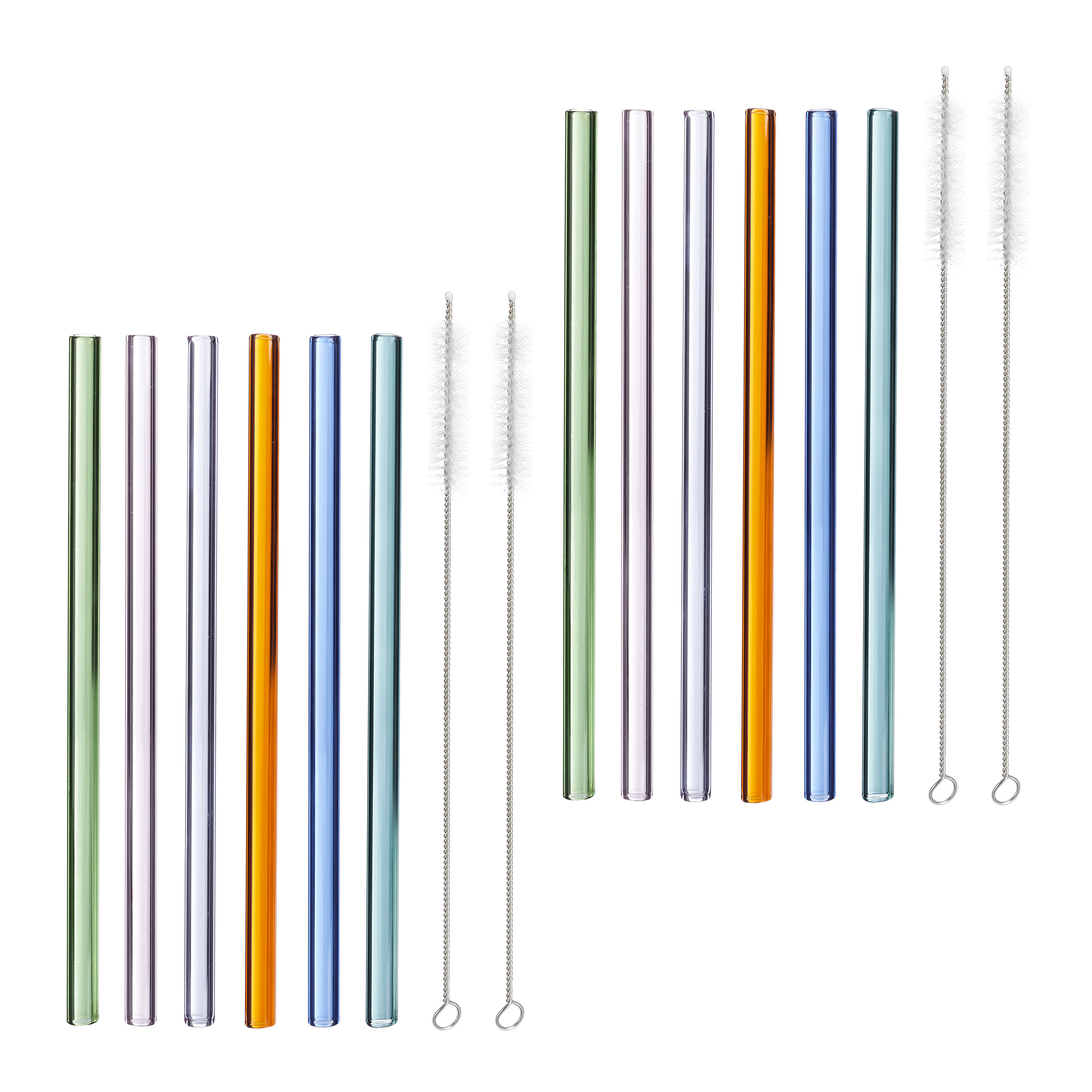 12 x Strohhalme Glas bunt 23 cm kaufen | home24