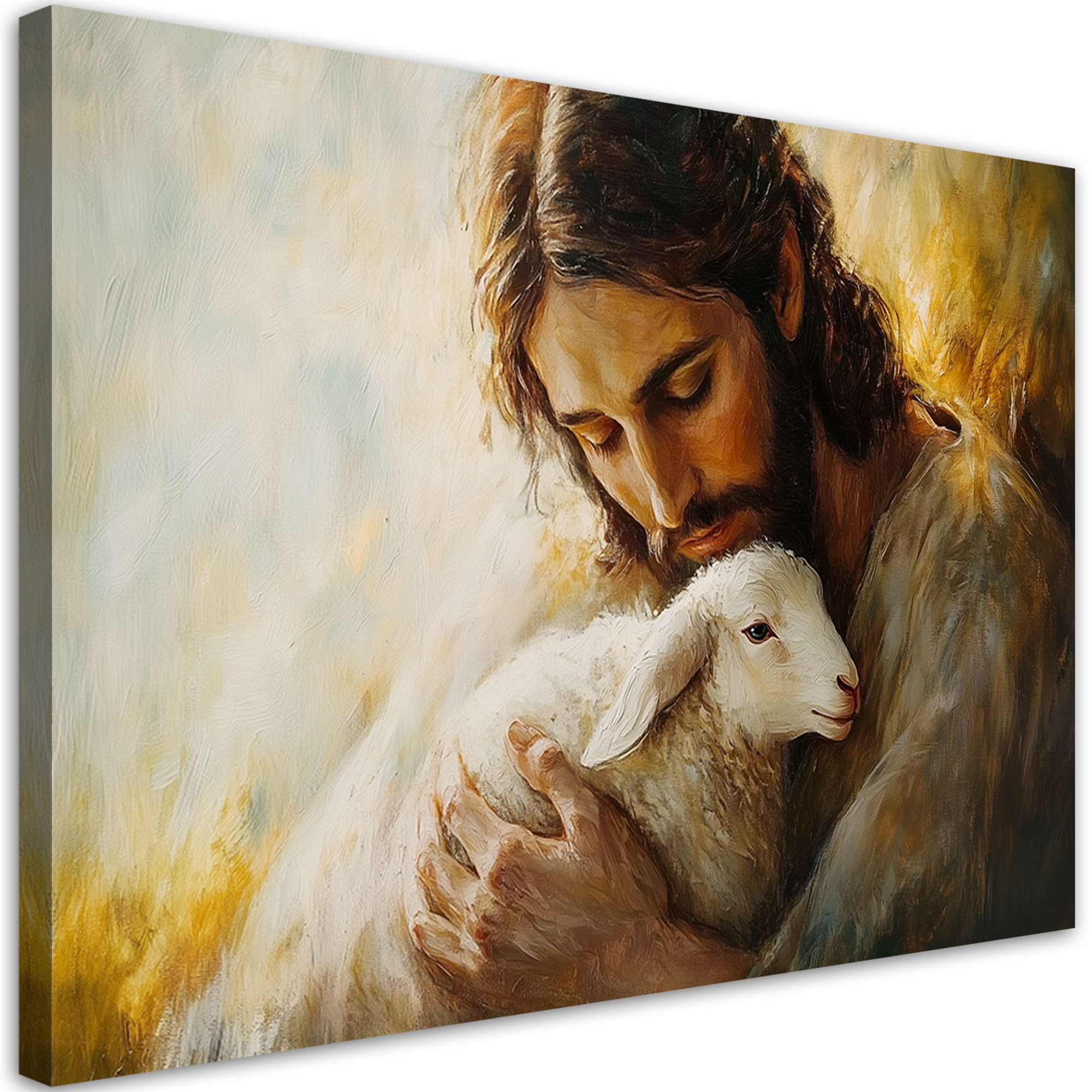 Wandbild jesus christus mit lamm kaufen | home24