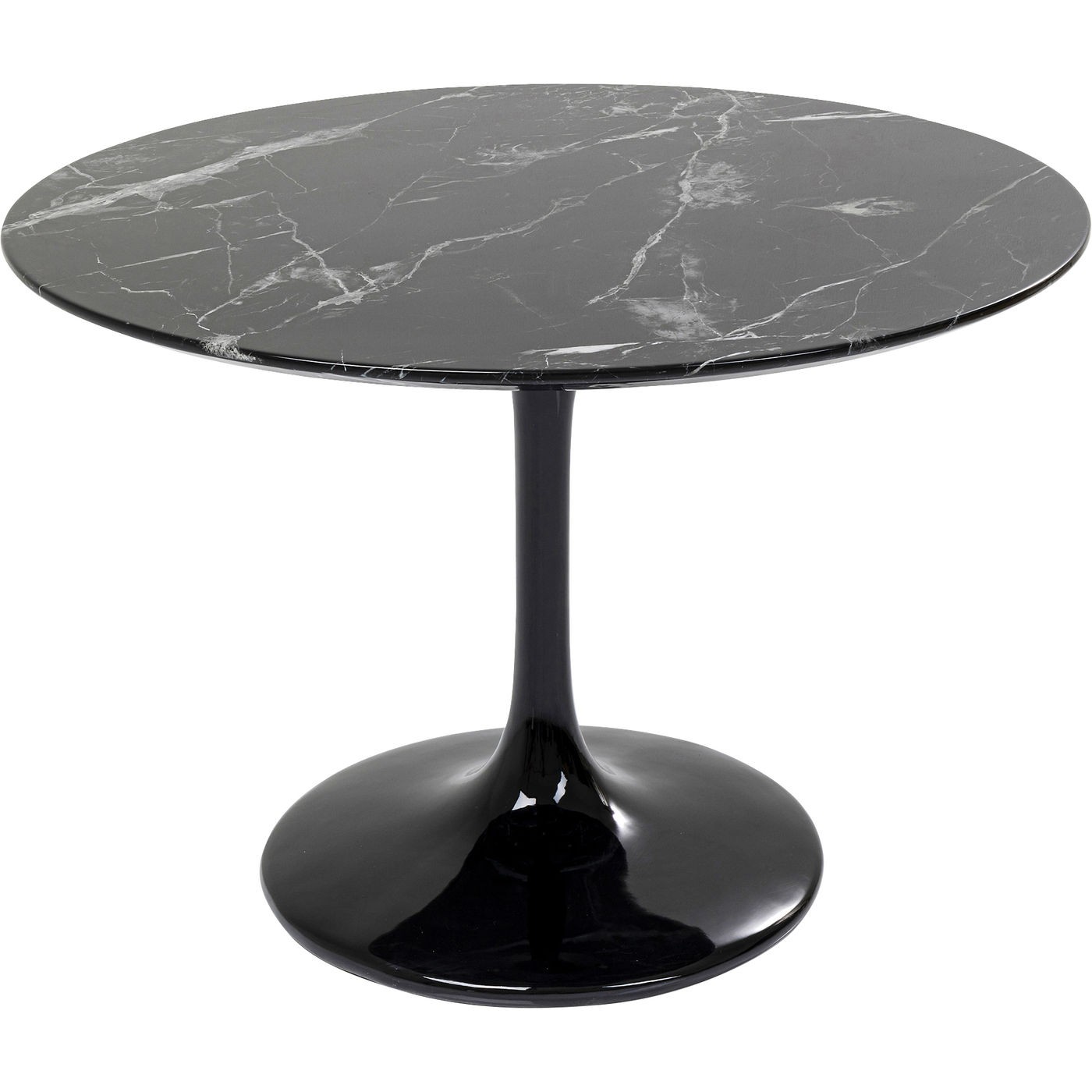 Table Solo 110cm effet marbre noir | Je commande ! | home24