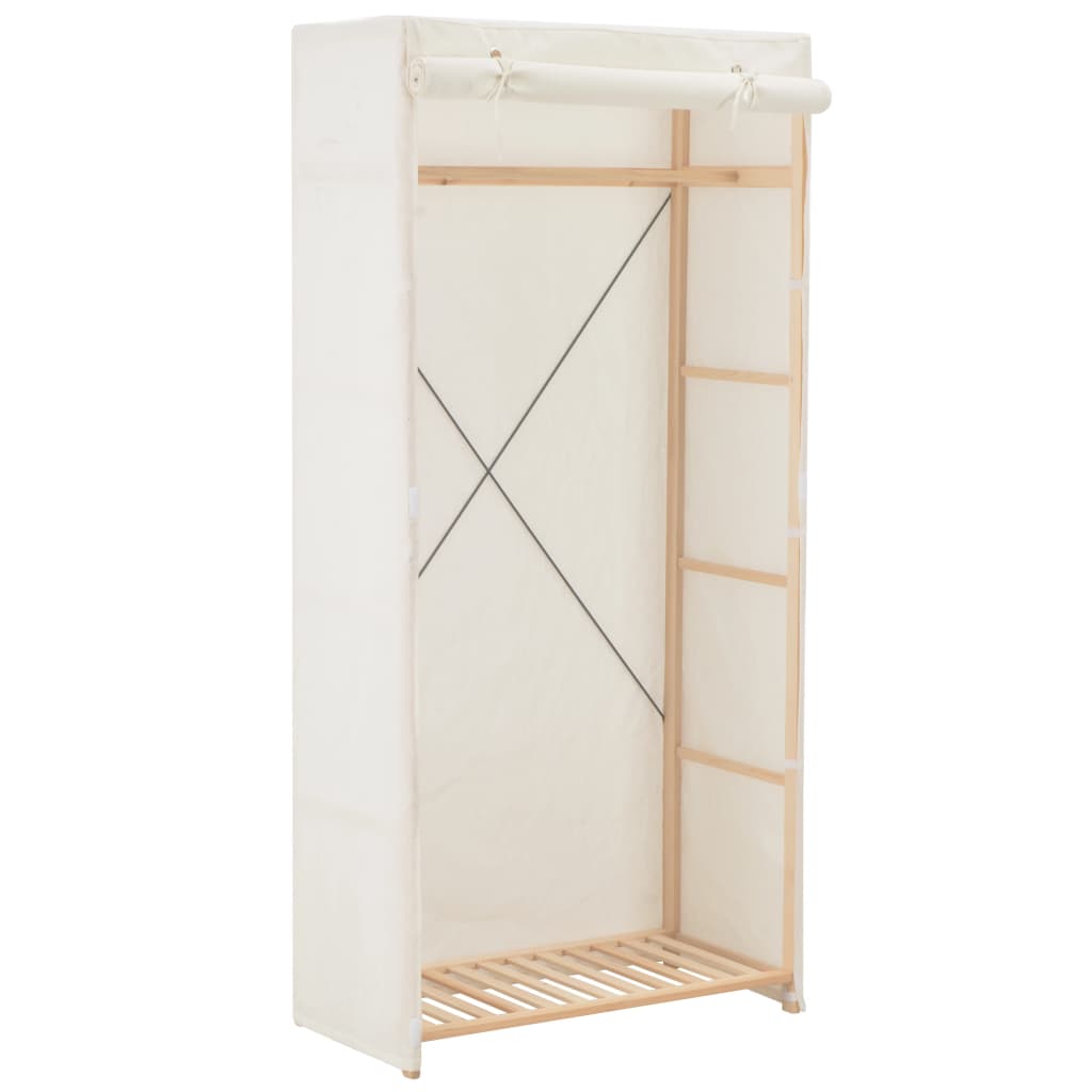 Wood and canvas wardrobe store