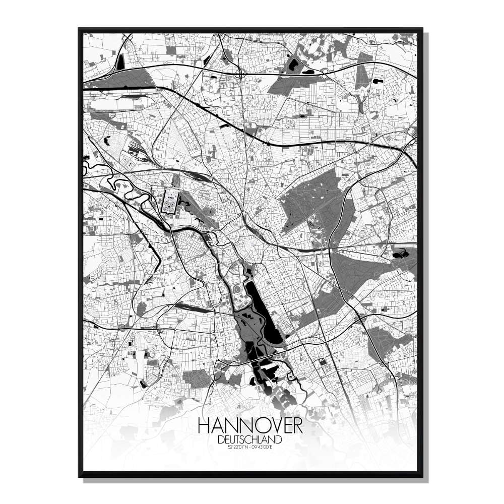 Poster Hannover Karte kaufen | home24